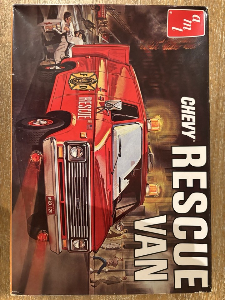 AMT Chevy Rescue Van Model Kit: Open Box / Parts Sealed . Build 4 Ways ...