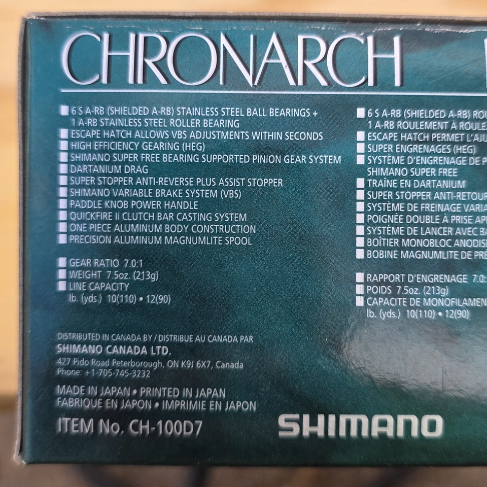 Shimano CHRONARCH 100 D7 "New In Box" | eBay