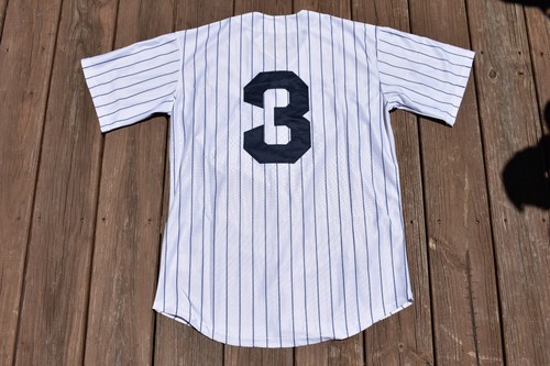 NEW! Babe Ruth New York Yankees AL WHITE Pinstripe Baseball Jersey Men ...