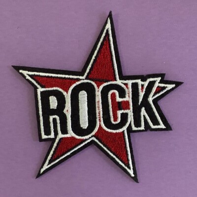 1pc Rock Star Music Embroidered Patch Rockstar Iron On Applique craft ...