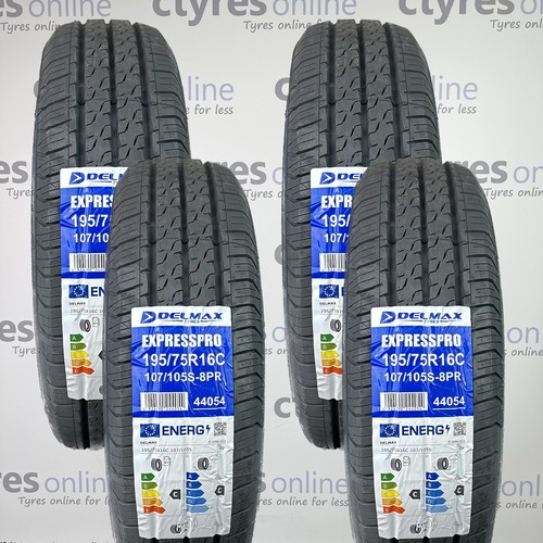 4X New 195 75 16 195/75R16c VAN TYRES 107/105S DELMAX EXPRESSPRO *C/C ...