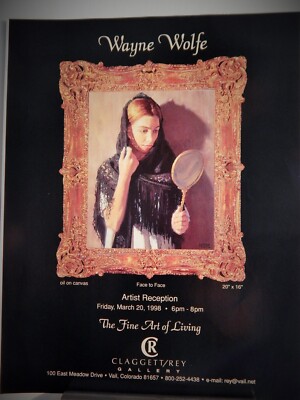 WAYNE WOLFE ART PIECE VTG ORIG 1998 ADVERTISEMENT | eBay