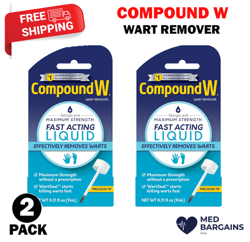 Compound W Maximum Strength Fast Acting Liquid Wart Remover 0.31 fl oz ...