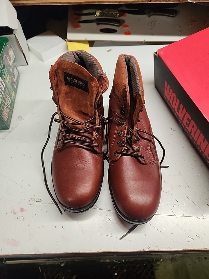 WOLVERINE LEATHER DURASHOCKS SR HUNTING/WORK BOOT Size 12 SOFT TOE | eBay