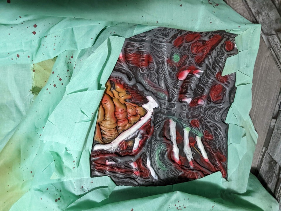 SHIRT & PANTS ONLY Totally Ghoul Zombie Doctor Adult Halloween Scrubs ...