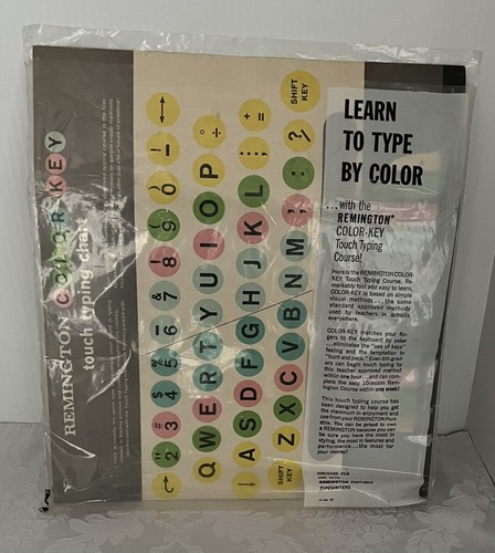 1964 Remington / Sperry Rand Portable Typewriter Color-Key Touch Typing ...