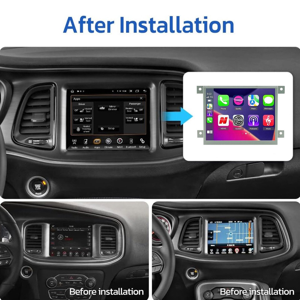 For Jeep Compass 2018 2019 2020 2021 Android CarPlay Stereo Radio GPS ...
