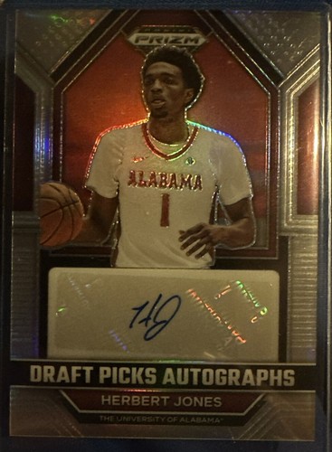 Herbert Jones Alabama Basketball Panini Prizm Silver Autograph Rookie ...
