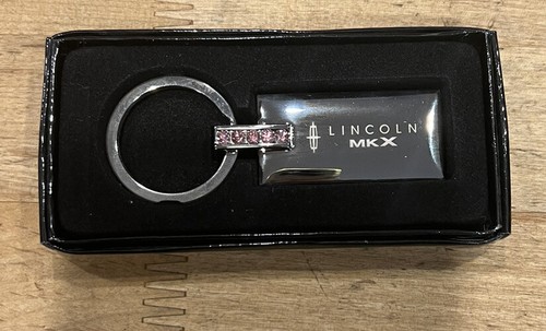 Lincoln MKX Pink Jeweled Rectangular Silver Key Ring | Metal | 2 in x 4 ...