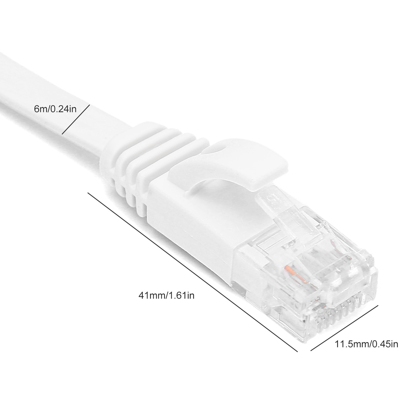 Ethernet Cable CAT6 Gigabit 8‑Core Twisted Pair Network Jumper Flat ...