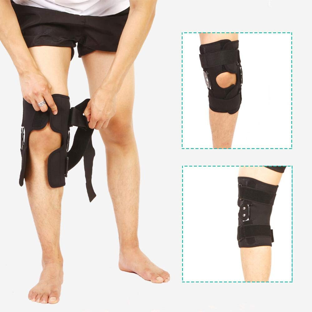 Double Hinged Knee Support Arthritis Brace Guard Stabilizer Strap Wrap ...