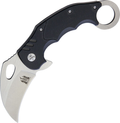 Komoran Karambit Linerlock Black G10 Handle Finger Ring Folding Knife ...