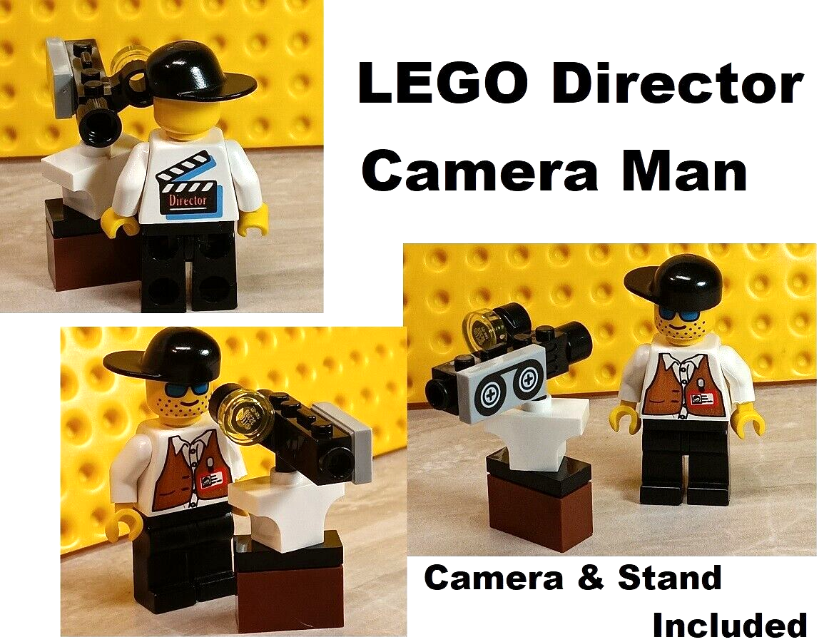 LEGO Movie Director TV News Cable FREE CAMERA Printed Vest Badge Hat ...