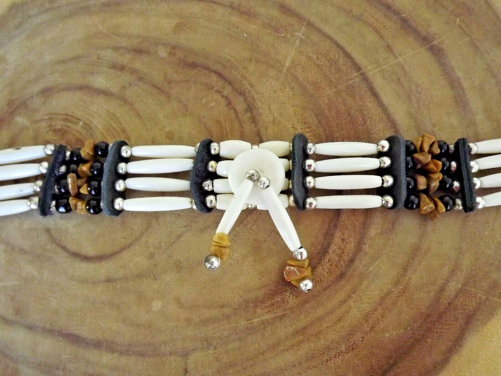 Native American style Buffalo bone or Hairbone necklace - munimoro.gob.pe