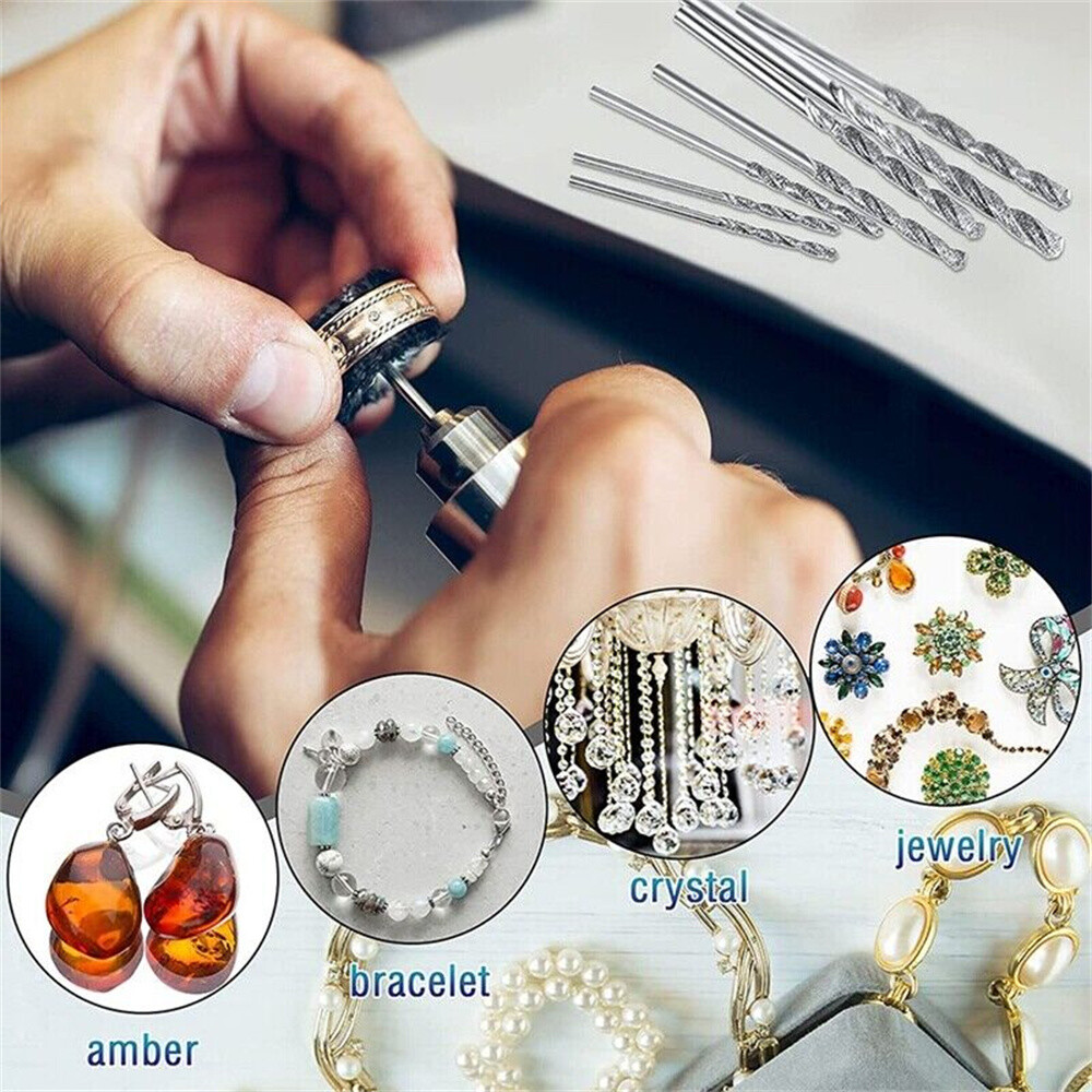 20pcs Diamond Drill Bit Set Jewelry 4 Sizes 1mm 1.5mm 2mm 2.5mm Twist ...