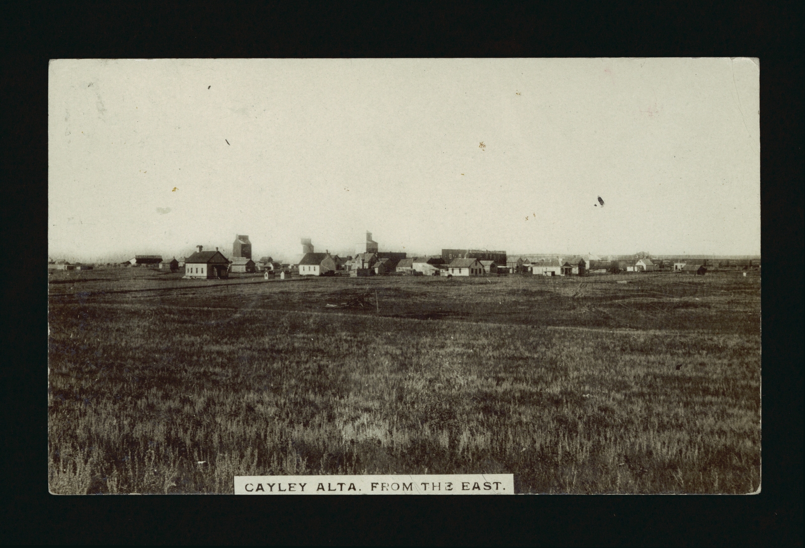 Cayley Alberta From the east Distant view of portion of town show- Old ...