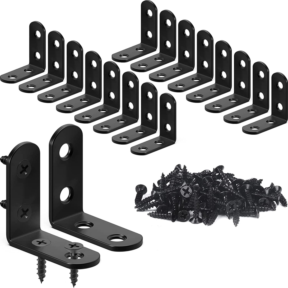 18PCS L Bracket Corner Bracket, FATLODA Stainless Steel L Brackets for ...
