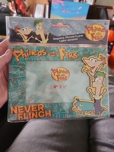 Phineas and Ferb Never Flinch Magnetic Picture Frame 4x6 Still Sealed ...