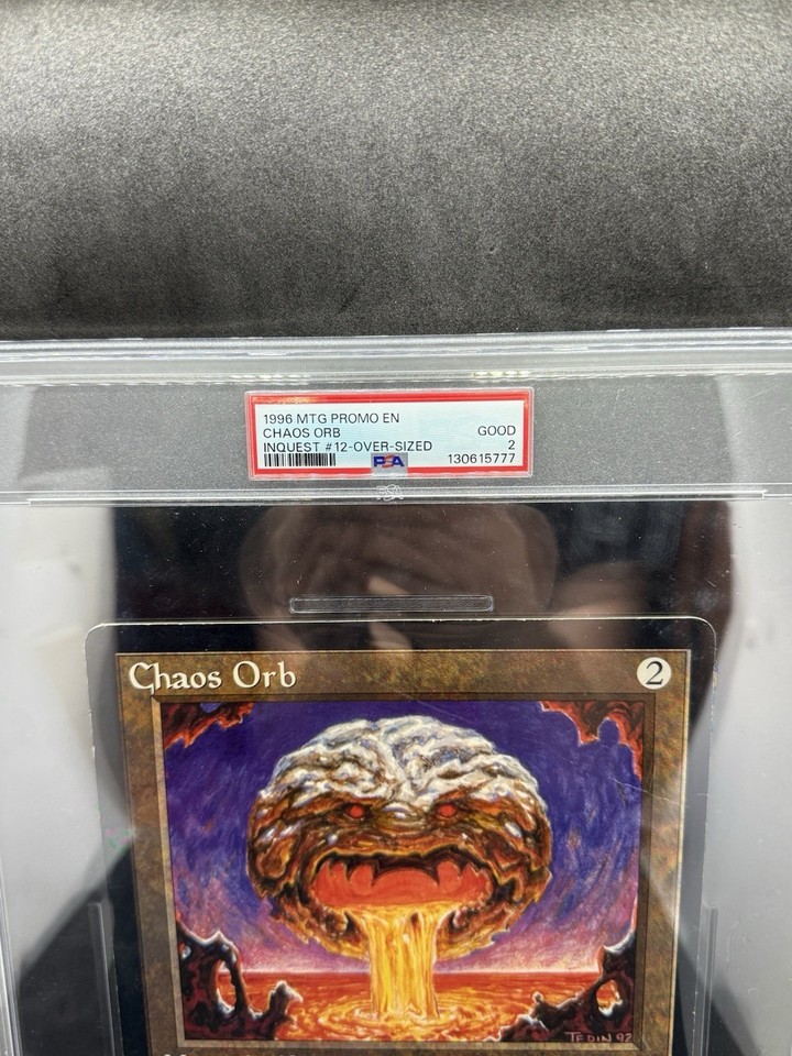 MTG Chaos Orb PSA 2 Oversized 6x9 Inquest Mag Promo Card Magic ...