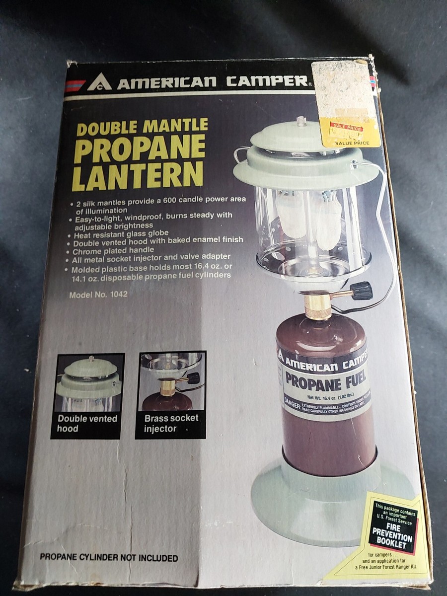 American Camper Propane Lantern Double Mantle Propane Lantern With