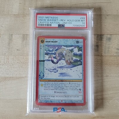 2021 Metazoo Snow Wasset - Rev Holo Cryptid Nation 2nd Ed Psa 10 - POP ...