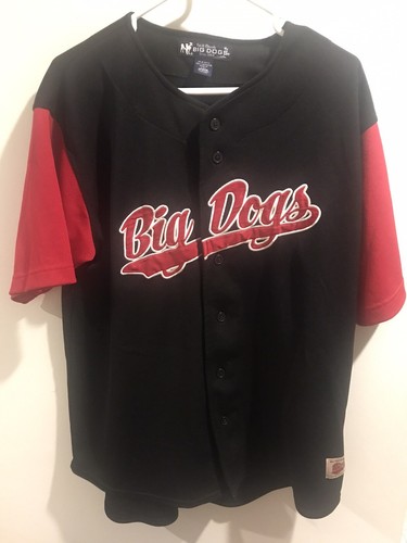 Vintage Big Dogs Baseball Jersey Medium Red Black Retro 1983 Authentic ...