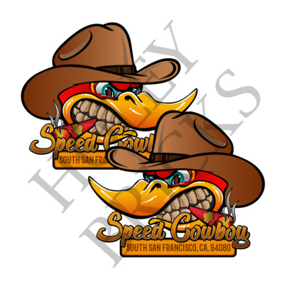 10cm 2er Set Speed Cowboy Oldschool Aufkleber Hot Rod US Cars Vintage ...