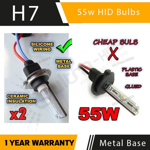 H7 55W 50W METAL BASE CERAMIC BULBS HID XENON CONVERSION KIT CN Light ...
