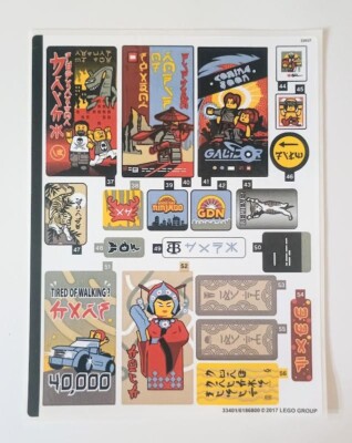 LEGO 70620 NINJAGO City Original Sticker Sheet 1 - Authentic Decals | eBay