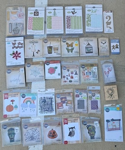 NEW Sixxix Lot of Over 30 Dies, Thinlits Tim Holtz, Bigz Die & Embossing | eBay