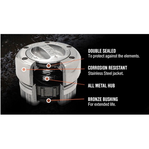 457 Mile Marker Set of 2 Locking Hubs for Jeep CJ7 CJ5 Scout II CJ6 150 ...