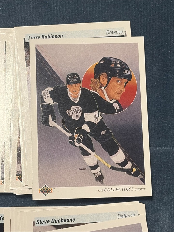 2 Team Sets - 1990 Upper Deck NHL Los Angeles Kings (17 Cards/Set ...