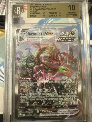Pokemon Evolving Skies Rayquaza VMAX Alternative Art #218 BGS 10 | eBay