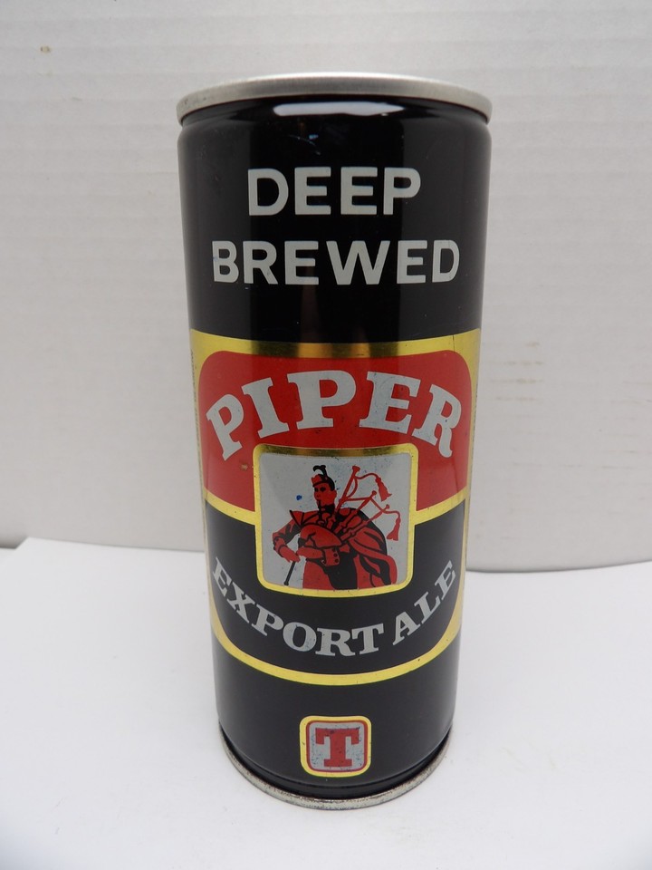 15.5oz. PIPER EXPORT ALE CRIMPED STEEL PULL TAB BEER CAN #21 TENNENT ...
