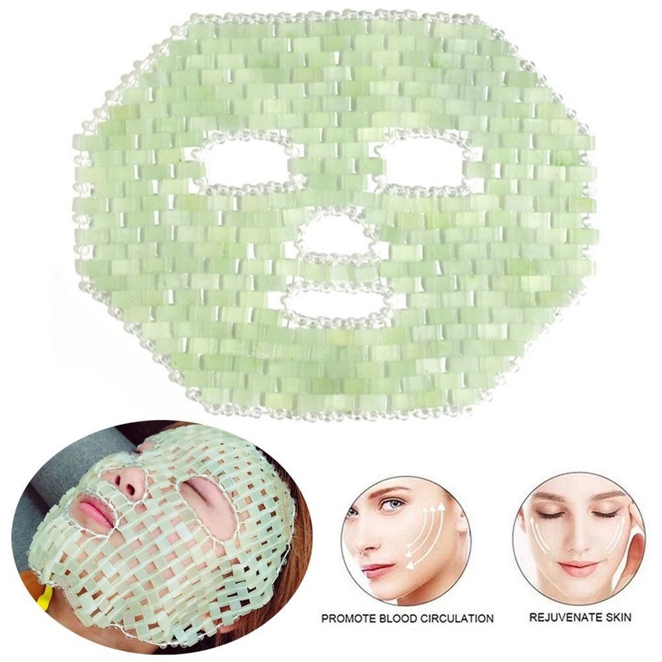 Natural Jade Facial Mask Stone Anti-Aging Sleeping Skincare Eye Mask ...