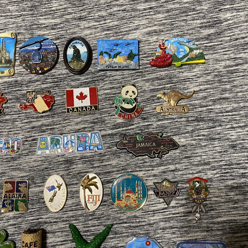 Lot Of 60 Collectible Refrigerator Magnets Different Countries ...