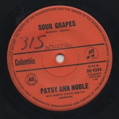 PATSY ANN NOBLE Rare 1963 Aust Only 7" OOP Teen Pop Single "Change Your ...