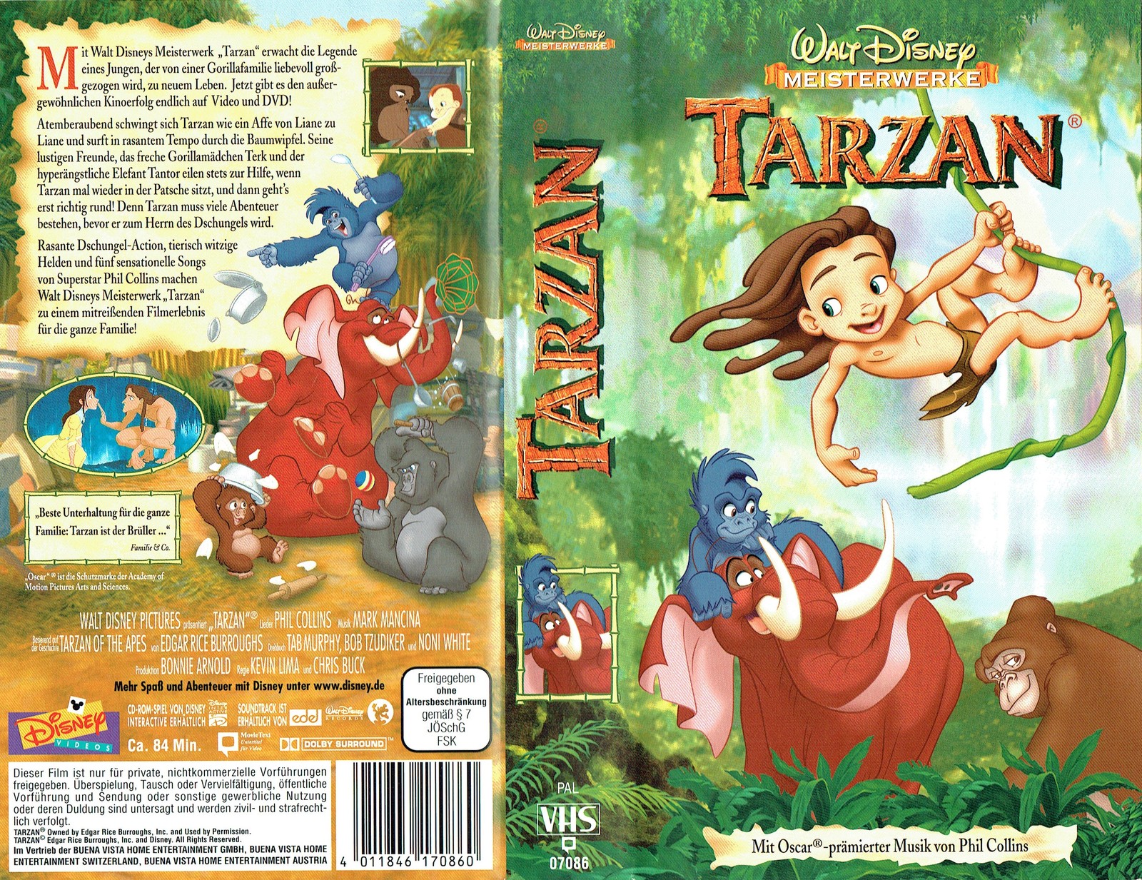 (VHS) Tarzan - Trickfilmversion der Disney-Studios (1999) | eBay