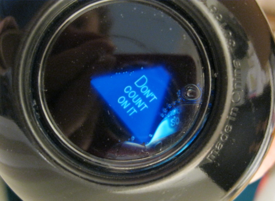 VINTAGE MAGIC 8 BALL ITEM #30188 BY MATTEL ~ 1186 MJ, 1 NL FORTUNE ...