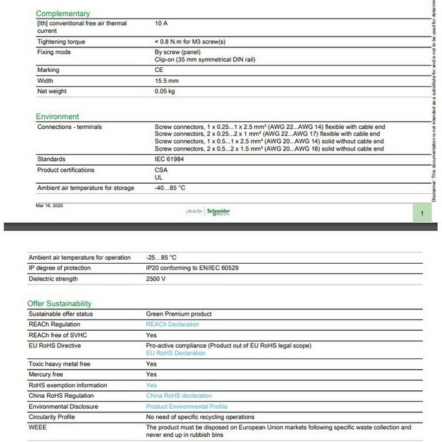 Schneider Electric RSZE1S48M Relay Socket Base 10a 250v for sale online ...