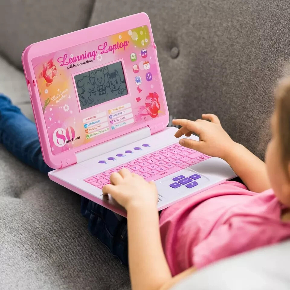Kids Laptop 80 Learning Activities Educational Learning Computer Pink ...