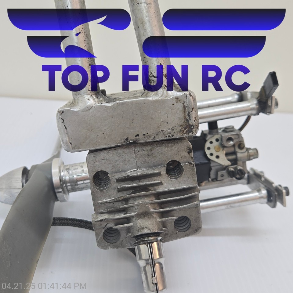 26cc RC Gas Airplane Motor, Electronic Ignition-Side Exhaust, Rear Carb ...