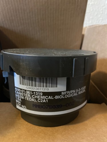 New Sealed C2A1 M44 Gas Mask Filter Canister NBC Chem Bio 4240013611319 ...
