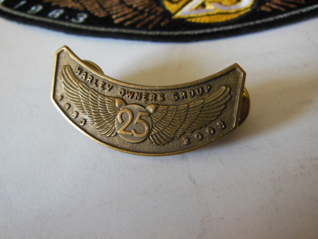 NEW HOG HARLEY DAVIDSON OWNERS GROUP 1983/2008 25 Yr PATCH PIN SET | eBay