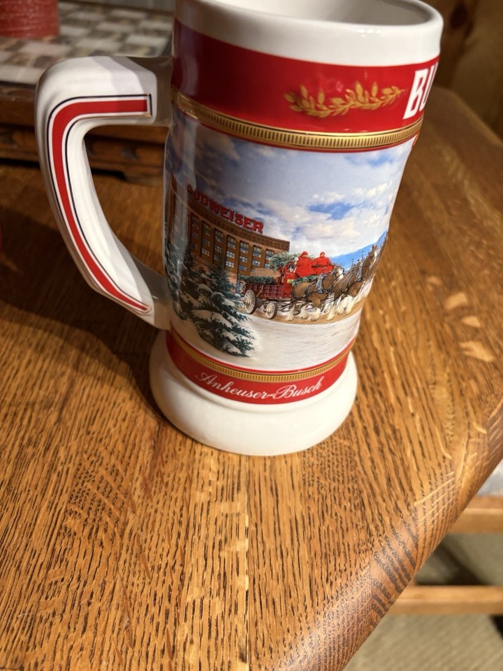 🔥2025 Budweiser AB Limited-Edition Christmas Holiday Stein NIB "The ...