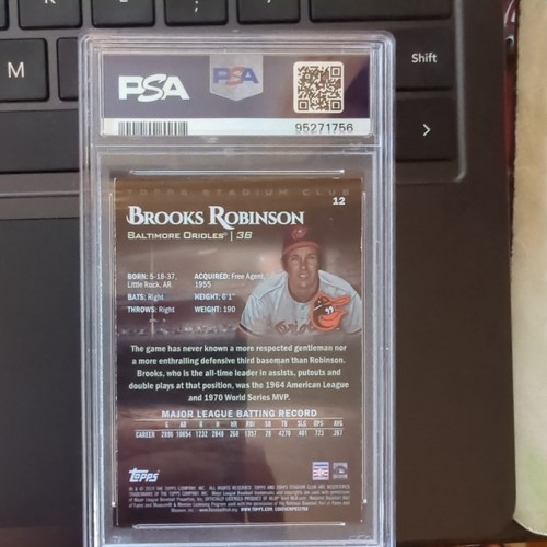 RIP 2019 Topps Stadium Club Brooks Robinson Signed Card! PSA 6 | eBay