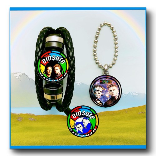 ERASURE ENGLISH SYNTH POP DUO 🇬🇧 SET OF THREE 🇬🇧BRACELET NECKLACE SMALL ...