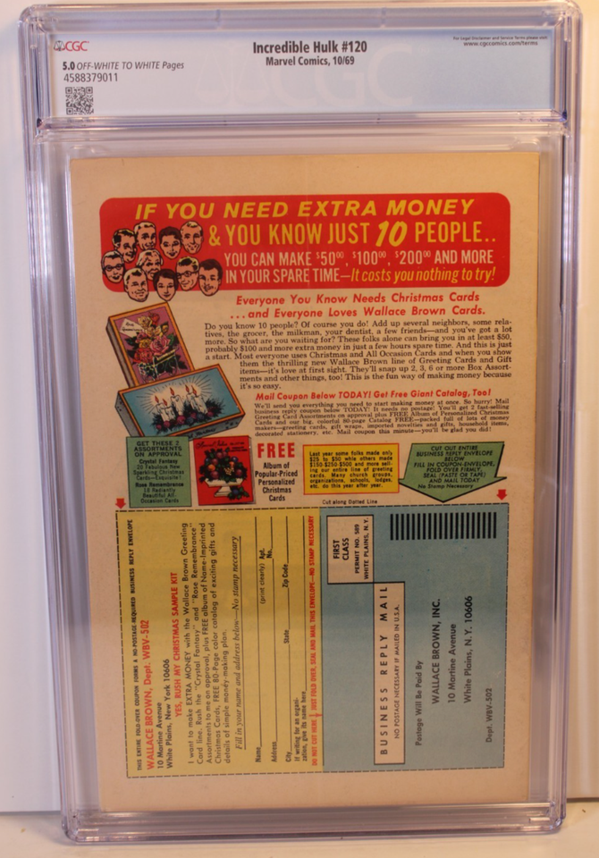 MARVEL COMICS THE INCREDIBLE HULK #120 MAXIMUS APPEARANCE OCTOBER 1969 ...