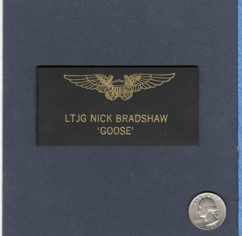 Nick GOOSE Bradshaw TOP GUN FILM costume cuir escadron marine ...