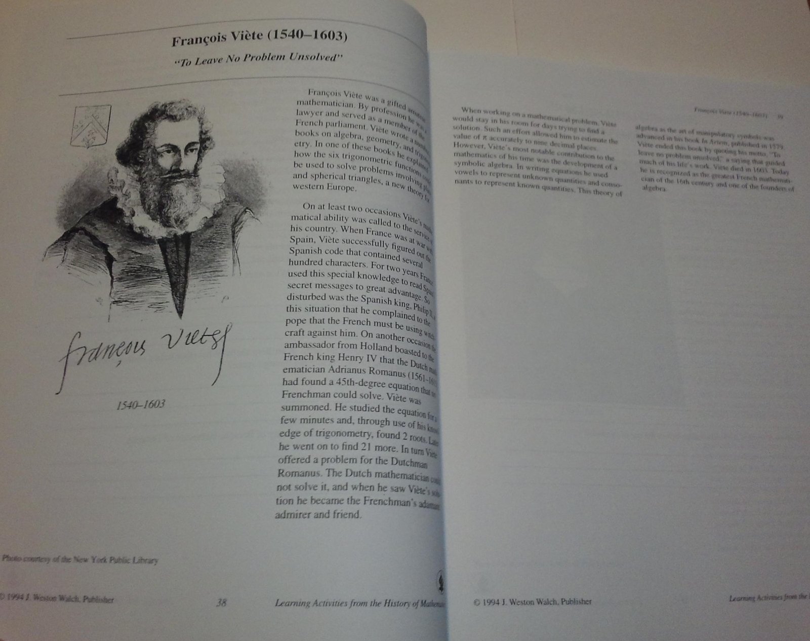 Learning Activities from the History of Mathematics by Frank J. Swetz ...